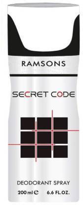 RAMSONS Secret Code Deodorant Spray Deodorant Spray - For Men - Price ...