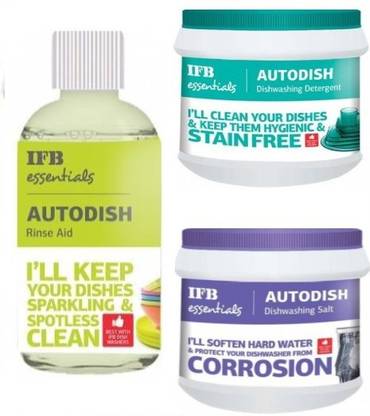 IFB DISHWASHER DETERGENT COMBO (SALT,DETERGENT,RINS AID) Dishwashing ...