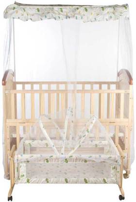 MeeMee Baby Wooden Cot With Cradle, Swing & Mosquito Net Cot - Buy baby ...