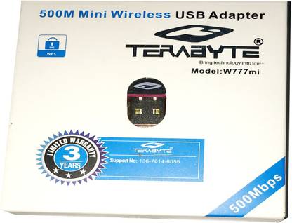TERABYTE Terabyte Wireless Mini Wi-fi Dongle 500 MBPS USB Adapter USB ...