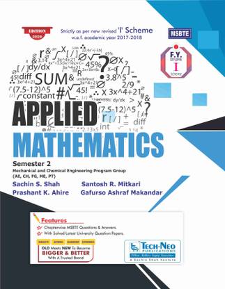 Applied Mathematics - Semester 2 Mechanical Branch ( Diploma MSBTE ): Buy Applied Mathematics ...