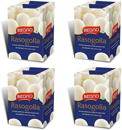 Bikano Rasogolla Freshly Packed (Pack of 4) Tin Price in India - Buy ...