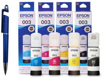 Epson 003 Ink 65ml 4 Colors Black + Tri Color Combo Pack Ink Bottle ...