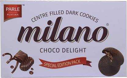PARLE Platina Milano Centre Filled Dark Choco Cookies Biscuit Price in ...