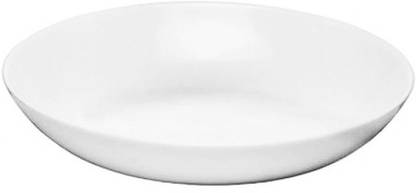 Bormioli 6 Pcs 22cm Deep Round Rice Plate Opal Glass Microwave ...
