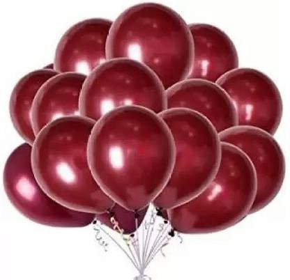 Flipkart.com | gorgeous moment Solid Metallic HD Toy Balloons Red Wine ...