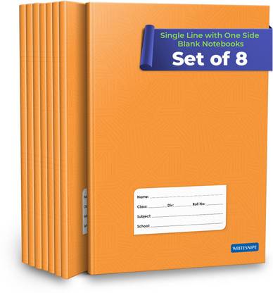 Woodsnipe Single Line Interleaf Notebooks | Small One Side Ruled & One ...