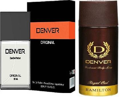 DENVER Royal Oud Deo 165ml& Original Eau De Parfum 60ml Price in India ...