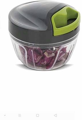 OURASI Mini Chopper with 3 Blades and Pull Handle Fruit Cutter ...