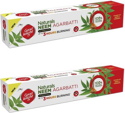 Good Knight Naturals Neem Agarbatti AntiMosquito Sticks, Low Smoke (2 ...
