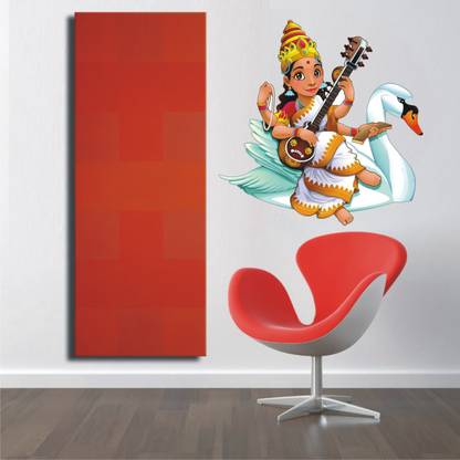 Ocean Decore 60 cm saraswati maa wall sticker 3d Self Adhesive Sticker ...