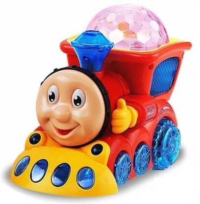 Toy Shopee Train for Kids, Bump and Go Musical Engine Toy Train with 4D ...