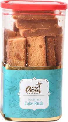 OASIS Traditional Plain Cake Rusk (350gm) vanilla flavored Cake Rusk ...