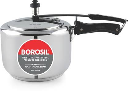 BOROSIL 3 L Inner Lid Induction Bottom Pressure Cooker Price in India ...