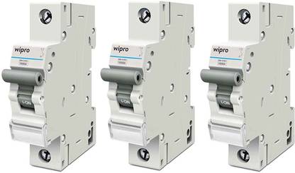 Wipro Single Pole 10A MCB (PACK OF 3 ) with Trip Mechanism DP MCB Price ...