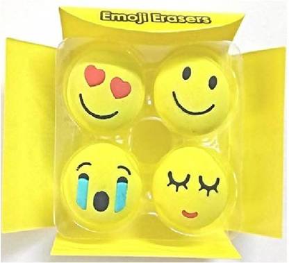 Flipkart.com | Crafts capture Emoji,Smiley Eraser Single Pack of 4 Non ...