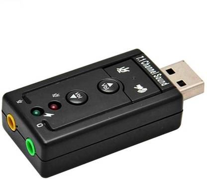 Etake 7.1 Virtual Sound Card Mini External USB Sound Card 7.1 Channel ...