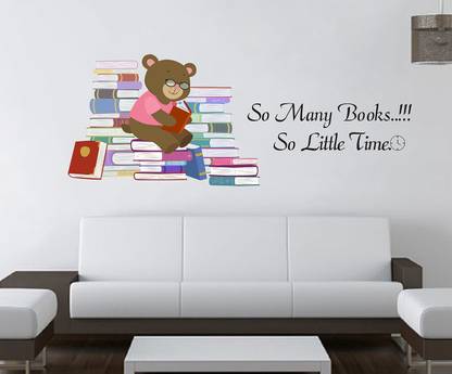 Wollfill 45 cm Beautiful Study room wallsticker Self Adhesive Sticker ...