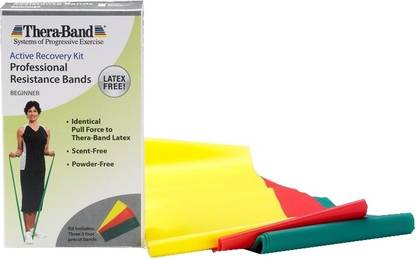 Theraband Beginner Latex Free Resistance Bands Fitness Accessory Kit ...