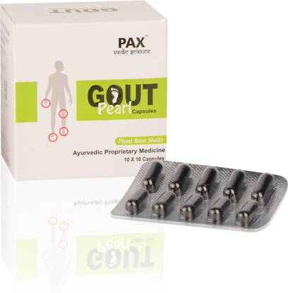 PAX Vedic Science Gout Pearl Ayurvedic Pills for Uric Acid, Joint ...