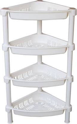 HOKiPO Kitchen Rack Plastic 4-Layer Plastic Corner Storage Rack Price ...
