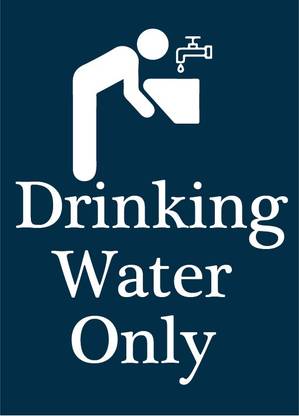 VVWV DRINKING WATER ONLY SIGN STICKER Emergency Sign Price in India ...