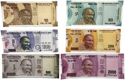 OYD For Children Play bank Dummy fake Notes for playing (100*1=100 ...