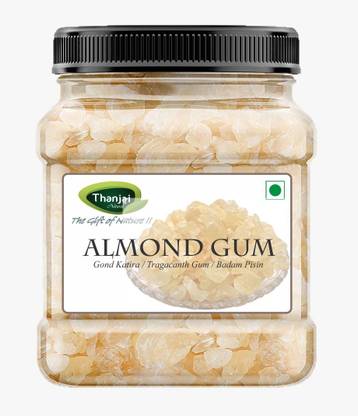 THANJAI NATURAL ALMOND GUM 1Kg JAR | GOND KATIRA | TRAGACANTH GUM ...
