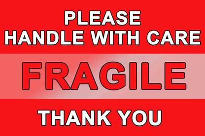 Fragile Waterproof Vinyl Sticker Poster || can2192-3 Fine Art Print ...