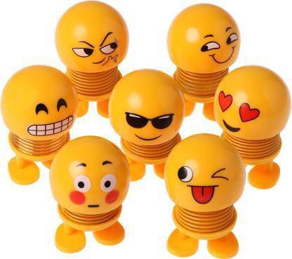 Kanhey Cute Cartoon Funny Shaking Head Emoji Wobble Head Doll Toys ...