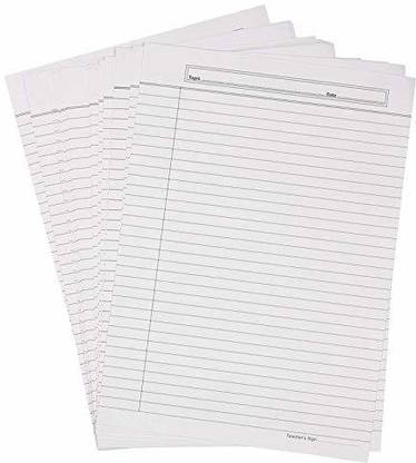 Bizmen High Quality Both Side Ruled White Project/ Assignment ...