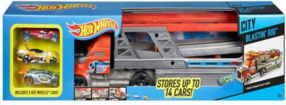HOT WHEELS Blastin' Rig Truck With Cars - Blastin' Rig Truck With Cars ...