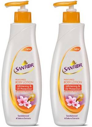 Santoor Whitening and UV Protection Body Lotion - Price in India, Buy ...