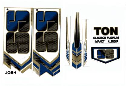 SS BLU SS TON GLADITOR MAGNUM IMPACT ALENGER CRICKET BAT STICKER Bat ...