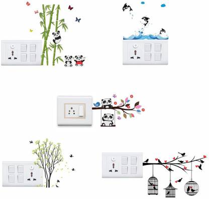 Ashirwad picture 10 cm Cutie Cartoon Switchboard Sticker For Kids Room ...