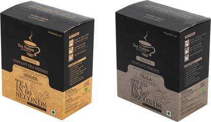 Tea Nation Premium Instant Premix Combo Ginger and Ukala Tea (10 Single ...