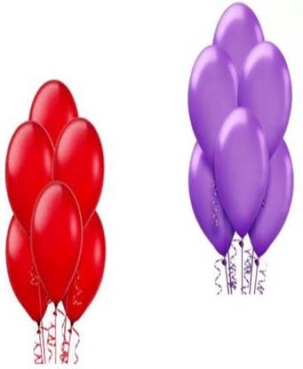 Flipkart.com | Super Easy Solid Red & Purple Balloons,Theme Party ...