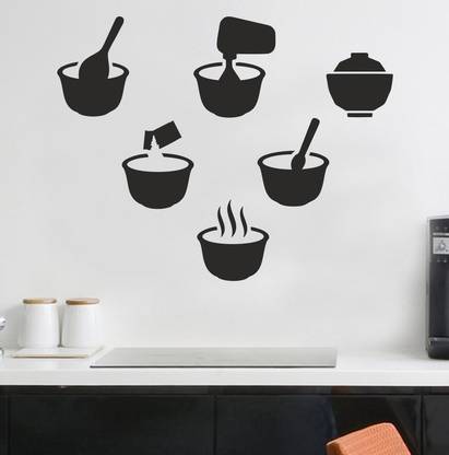 Sahaj Décor 56 cm Bowle on the fire wall sticker size(71x56cm) Self ...