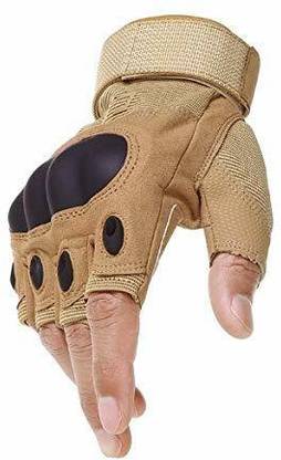 Iconic Men's Riding Hand Gloves -Half finger-Beige Riding Gloves - Buy ...