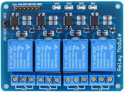 YOURBOT 4-Channel Relay Control Board Module With Optocoupler, 4 Way Relay Module for Arduino ...
