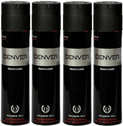 DENVER Black Code Cologne Talc Combo (Pack of 4) - Price in India, Buy ...