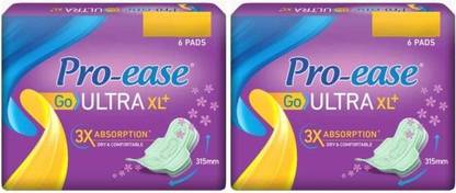 Pro-ease Go Ultra XL+ 6+6 Sanitary Pad Sanitary Pad | Buy Women Hygiene ...