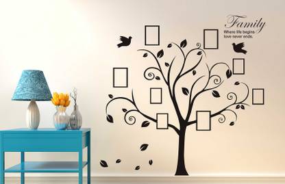 Wallzone Family Tree Medium Vinyl Wallstickers (100 cm x 95 cm) Price ...
