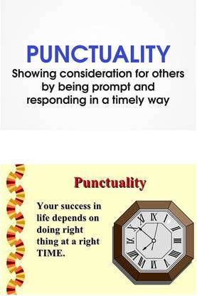 Motivational Quote Sticker Poster Combo|Be Punctual|Poster for School ...