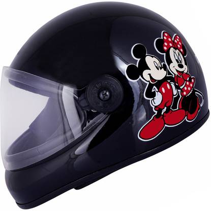 Western Era Stylish Mickey Minnie Sticker Full Face Helmet for Kids ...