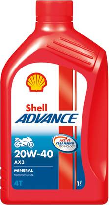 Shell Advance AX3 4T 20W-40 High Performance Engine Oil Price in India ...