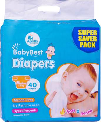 Apollo Pharmacy Apollo BABY DIAPER PANTS M 40 - M - L - Buy 40 Apollo ...