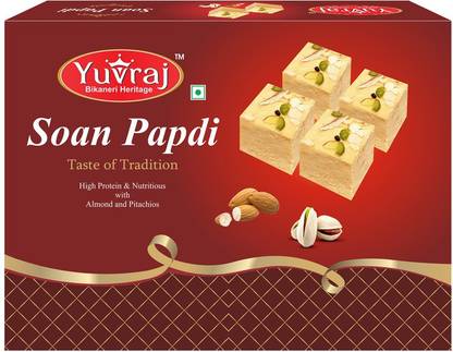 Yuvraj Food Product Soan papadi (patisa ) Famous bikaneri mithai 500 Gm ...