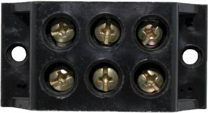 Ovicart 30A 3 Way Bakelite Connector Strip Black Screw Terminal Connection Block 3 Way Bakelite ...