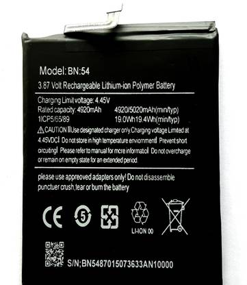 FULL CELL Mobile Battery For Xiaomi Poco M2 / Redmi Note 9 / Redmi 10X ...